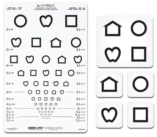 LEA SYMBOLS® 13-Line Translucent Distance Chart